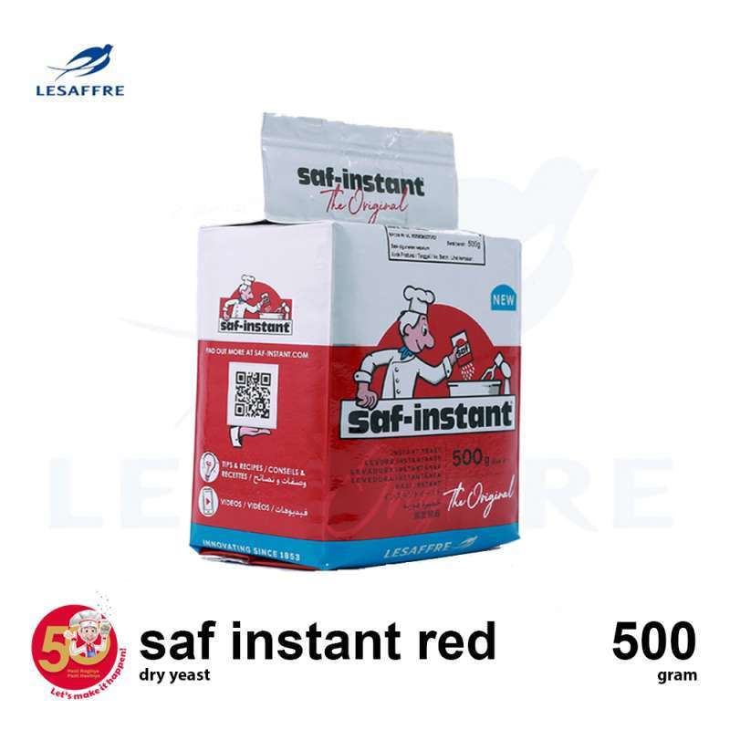 Jual Saf Instant Red, Dry Yeast Ragi Kering Instant Per 500 Gr Di ...