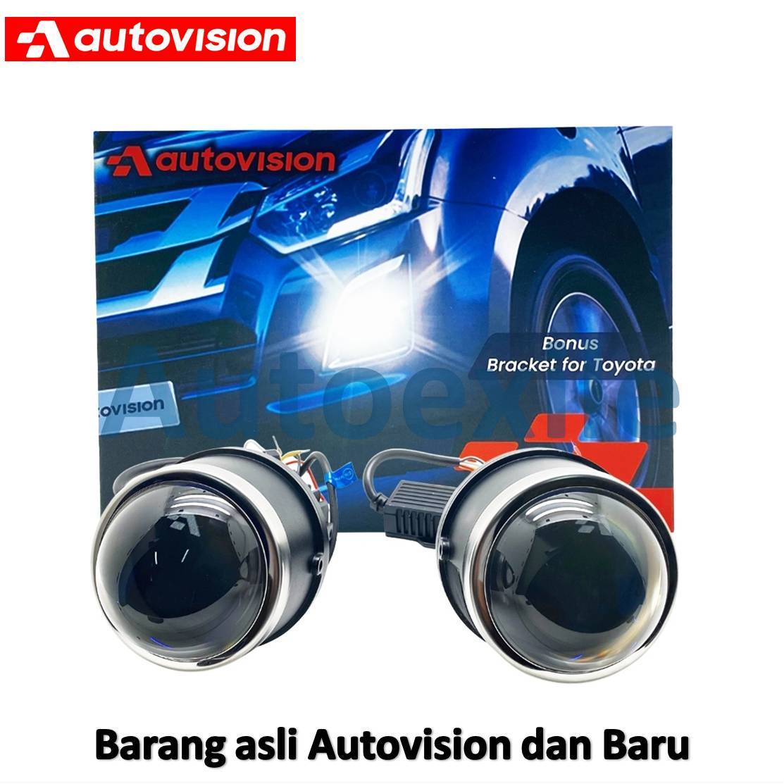 Jual Autovision Biled Foglamp Projector 3inch 75w 3warna Putih 5500k ...