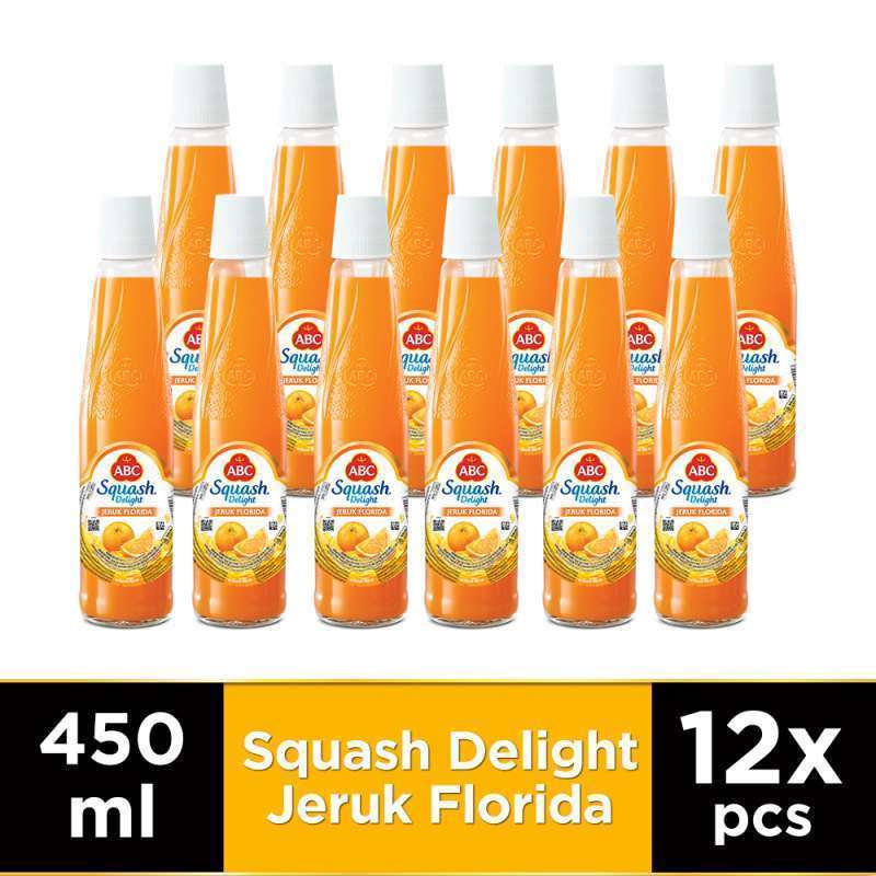 Jual Abc Sirup Squash Delight Jeruk Florida 450 Ml - Multi Pack 12 Pcs ...