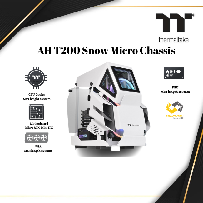 Promo Casing Thermaltake AH T200 Snow Micro Chassis | CA-1R4-00S6WN-00 Diskon 29% di Seller ...