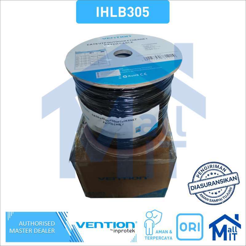 Jual Vention Kabel Lan Ethernet Rj45 Cat6 Cat 6 Utp 1gbps 305m Roll ...