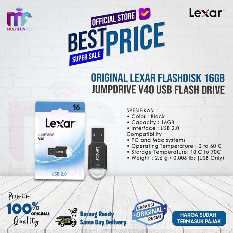Jual Original Lexar Flashdisk 32gb Jumpdrive V40 Usb Flash Drive Di ...