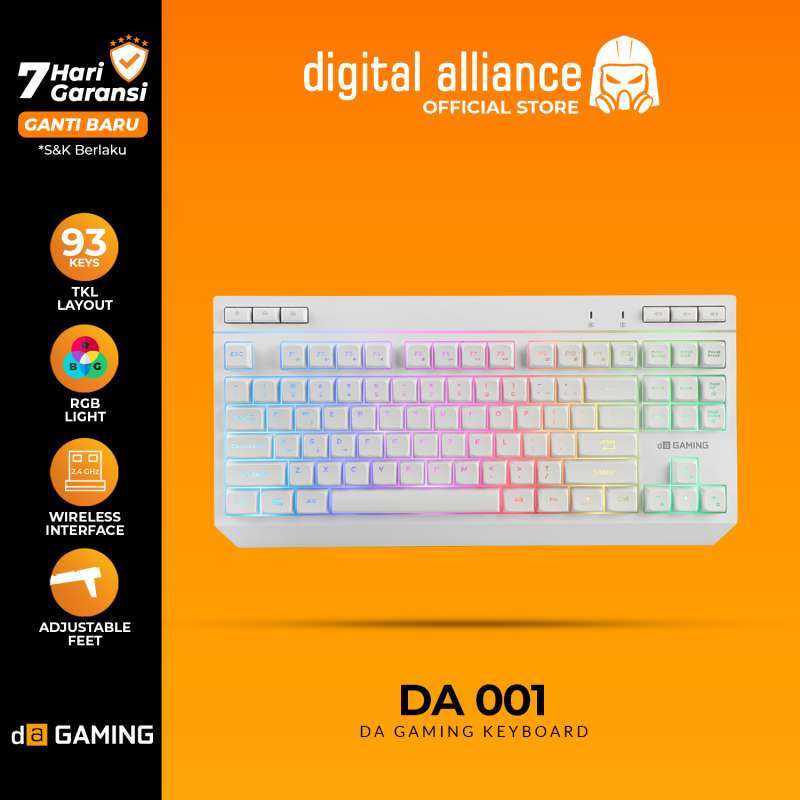 Promo Keyboard Gaming Digital Alliance Rgb Tkl Wireless 2.4ghz Semi ...
