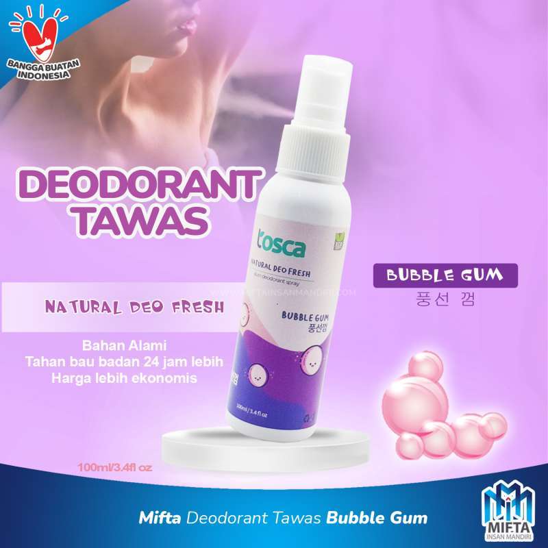 Jual DEODORANT TAWAS / NATURAL DEO FRESH 100ML TOSCA / DEODORAN SPRAY ...