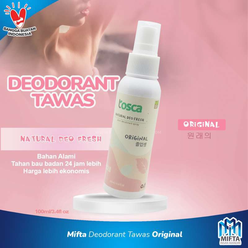 Jual DEODORANT TAWAS / NATURAL DEO FRESH 100ML TOSCA / DEODORAN SPRAY ...