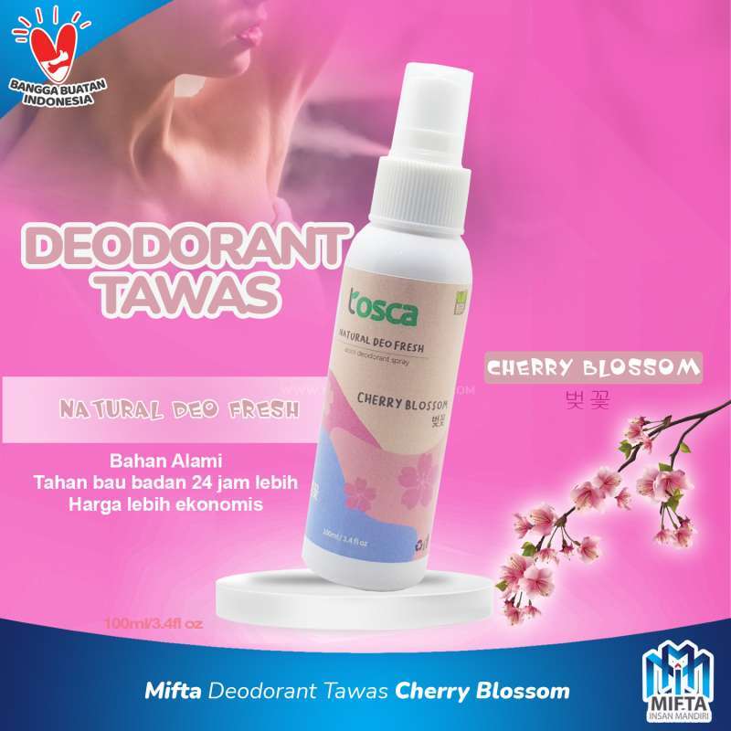 Jual DEODORANT TAWAS / NATURAL DEO FRESH 100ML TOSCA / DEODORAN SPRAY ...