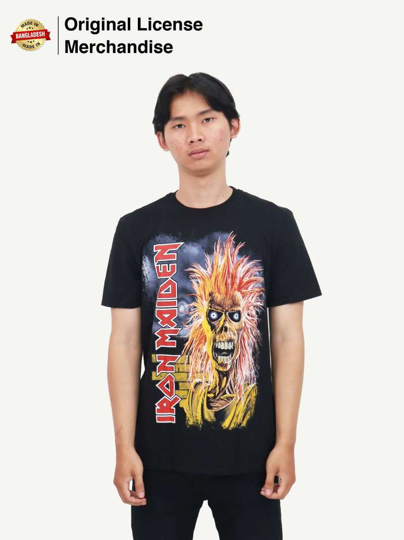 Jual Kaos Band Baju IRON MAIDEN Fist Album Tracklist V3 Original Merch ...