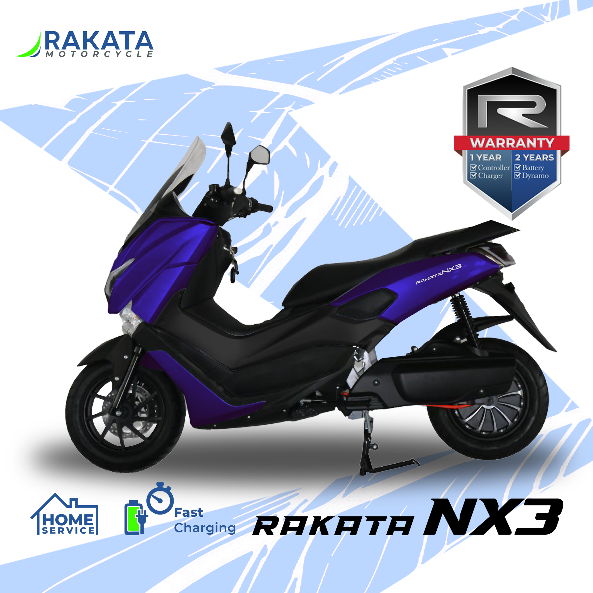 Jual Free Ongkir!!! - On The Road Motor Listrik Rakata Nx3 Di Seller ...