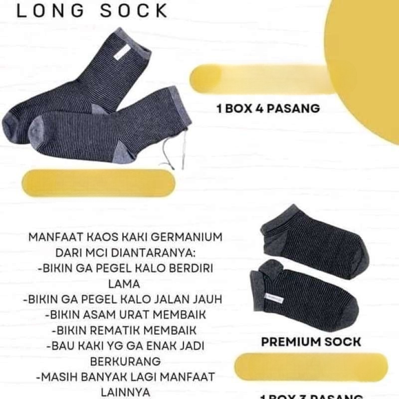 Promo Kaos Kaki Germanium Ukuran Panjang Mci Diskon 18% Di Seller Sehat Cantik 2021 - Sei Rengas ...