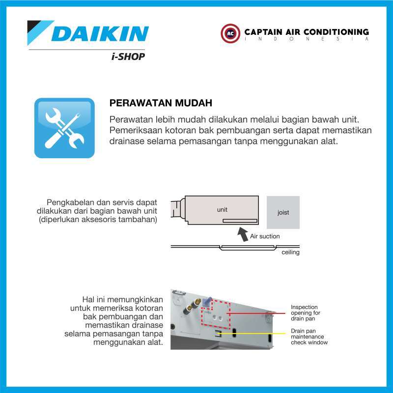 Jual Daikin Ac Duct Middle Static Skyair Inverter Fbfc-40 1.6 Pk (1 ...