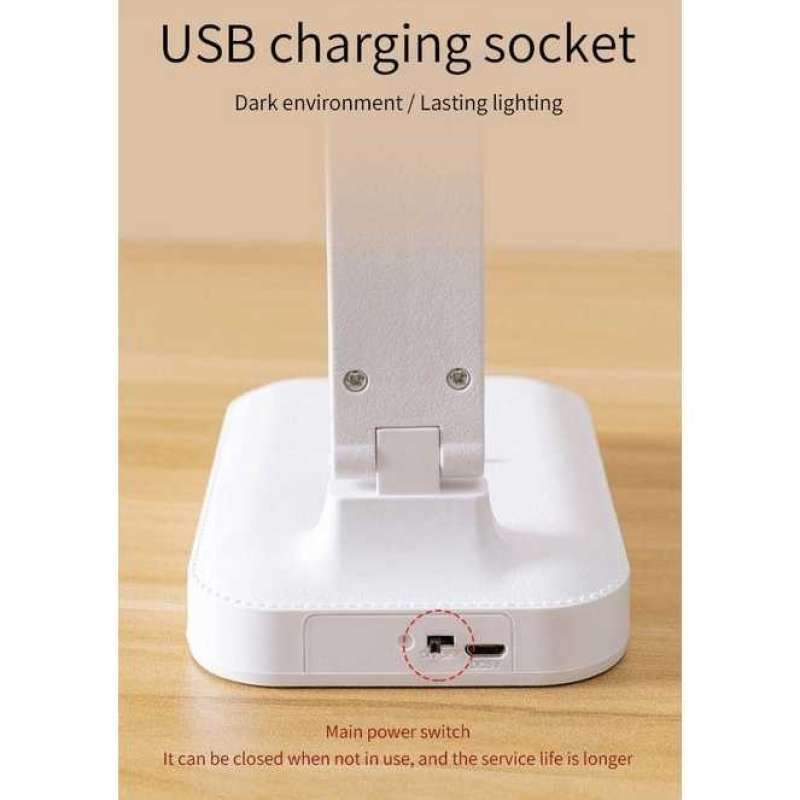 Promo Lampu Baca Meja Belajar Kerja Desk Lamp 3 Mode Led Diskon 12% Di ...