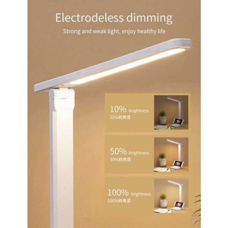 Promo Lampu Baca Meja Belajar Kerja Desk Lamp 3 Mode Led Diskon 12% Di ...