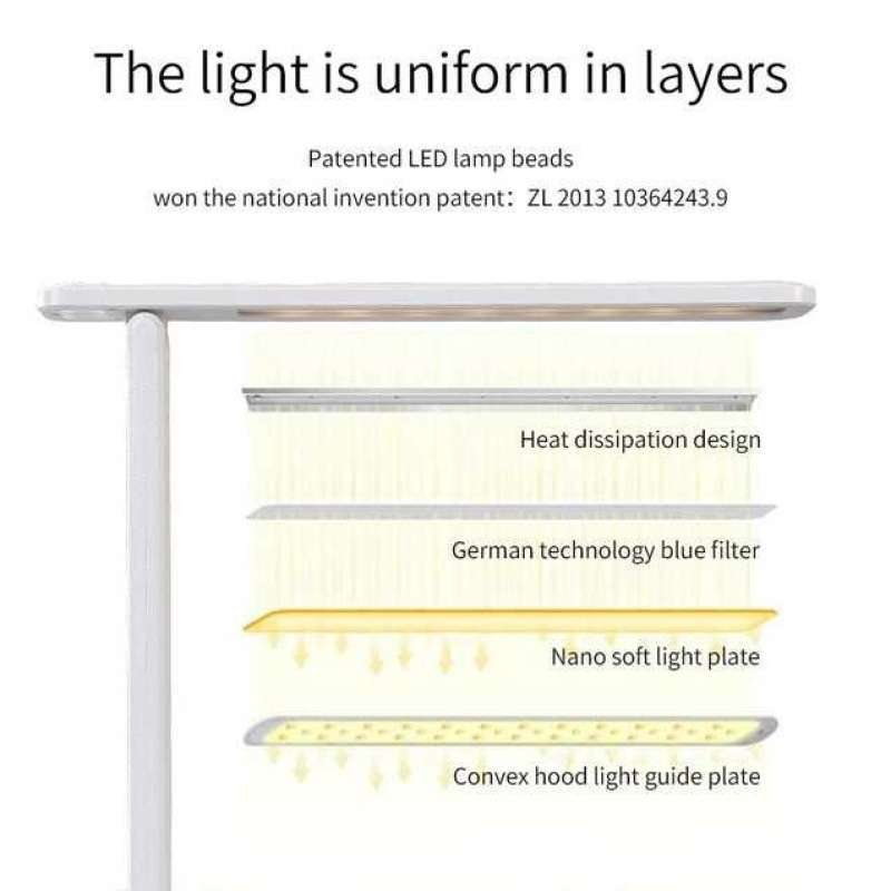 Promo Lampu Baca Meja Belajar Kerja Desk Lamp 3 Mode Led Diskon 12% Di ...