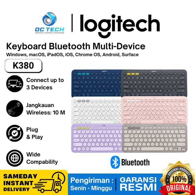 Promo Keyboard Logitech Wireless K380 Bluetooth Keyboard Bluetooth