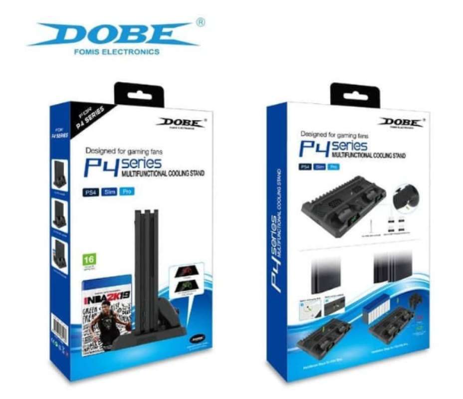 Jual Dobe Cooling Fan Led Ps4 Slim Vertical Stand Ps 4 Pro Charger Ps4 ...