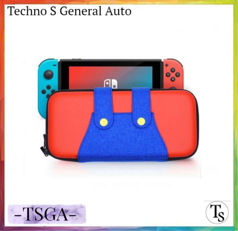 Promo Eva Bag Mario Hard Pouch Case Mario Red Blue Nintendo Switch ...