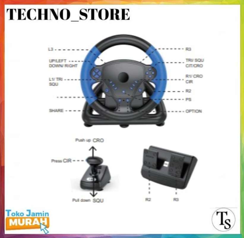 Jual Pxn V3 Pro Ps3 Ps4 Pc Xbox One Steering Wheel Racing / Series ...