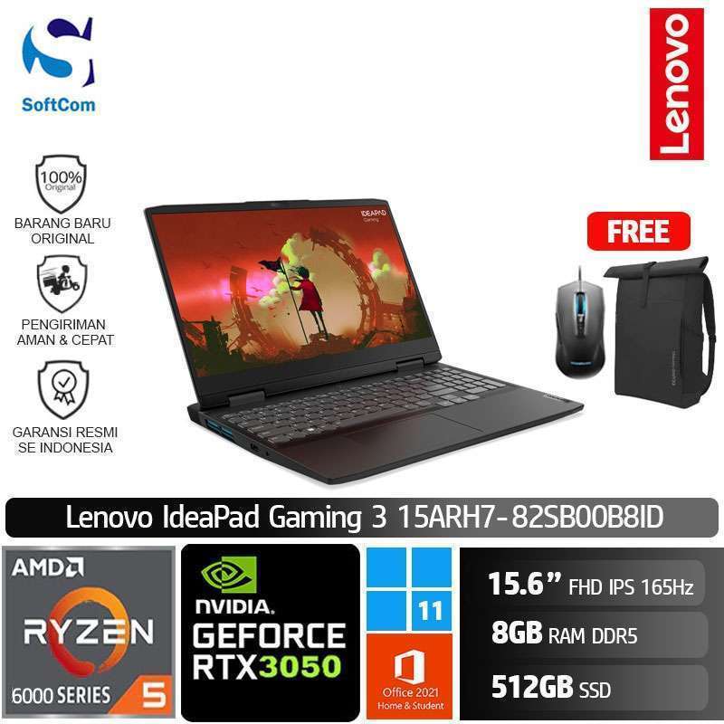 Jual Lenovo Ideapad Gaming Arh B Id Laptop Gaming Amd Ryzen H Gb Gb Ssd Rtx