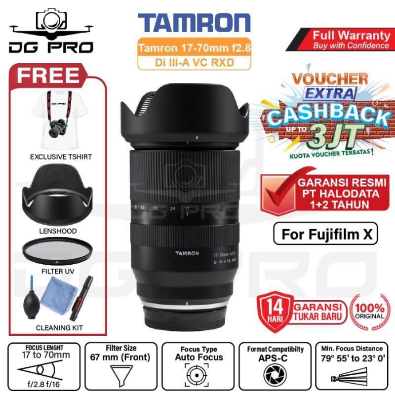 Jual Tamron 17-70mm F2.8 For Fujifilm X Di Iii-a Vc Rxd Fuji 17-70 Mm Garansi Resmi Di Seller Dg ...