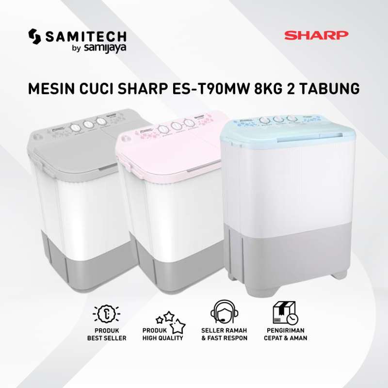 Promo SHARP ES-T90MW / EST90MW Mesin Cuci 2 tabung 8kg Twin Tub Diskon ...