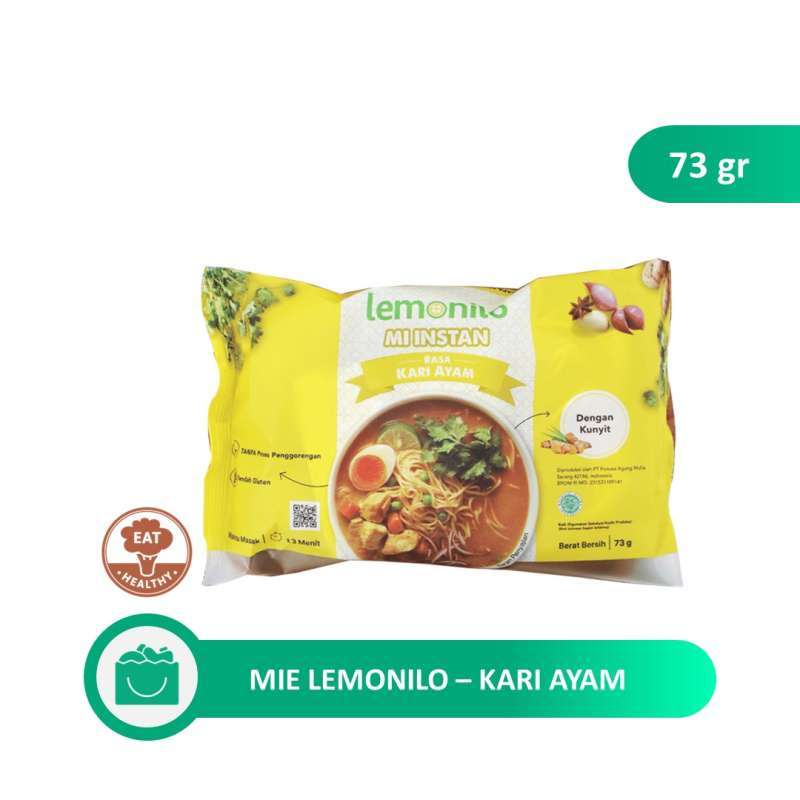 Jual Lemonilo Mie Instant Rasa Mie Kari Ayam Mie Sehat Bebas Pengawet ...