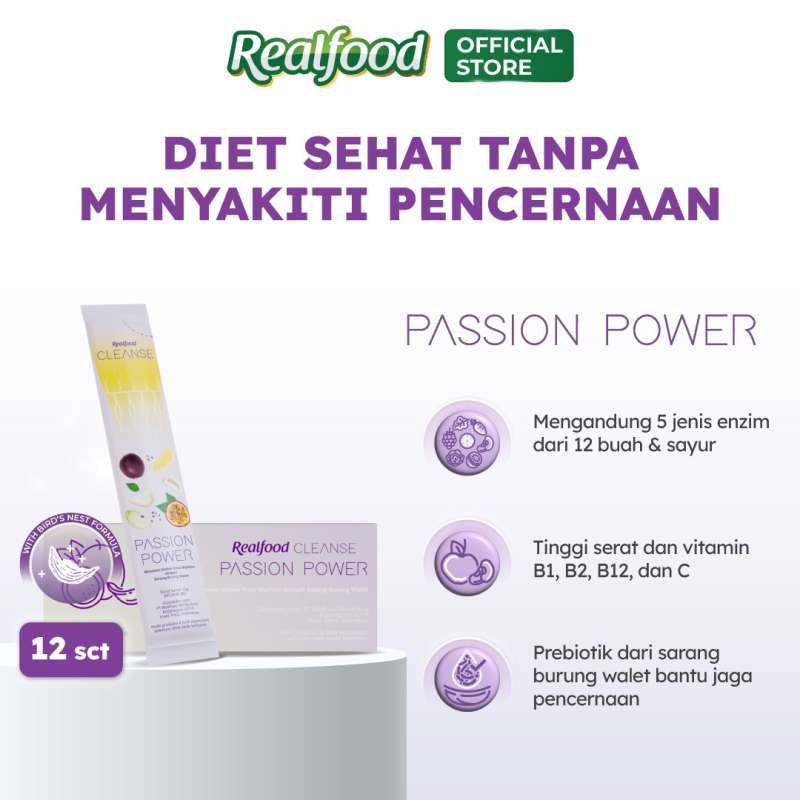 Jual Realfood Cleanse Passion Power Fiber Drink | Physillium Husk ...