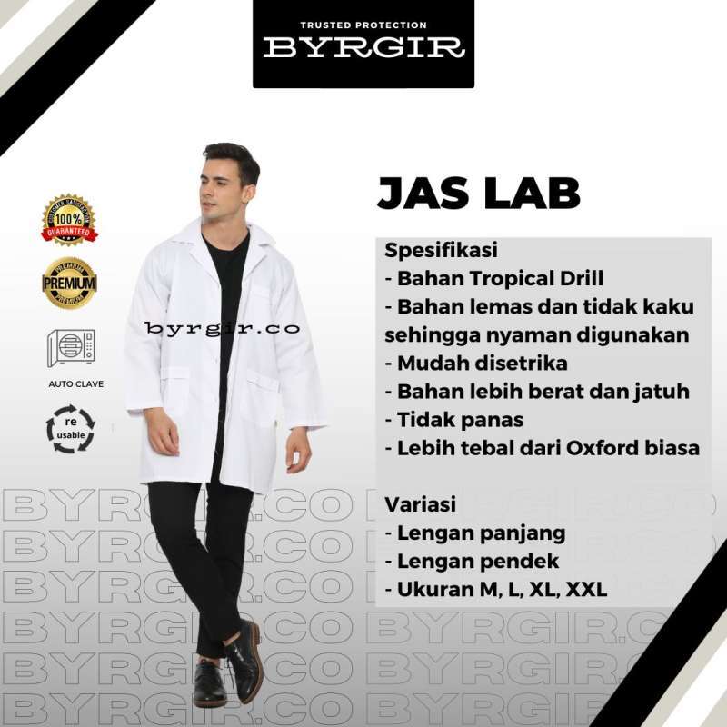Promo Byrgir Jas Lab Apd Baju Laboratorium Lengan Pendek Baju Rs ...