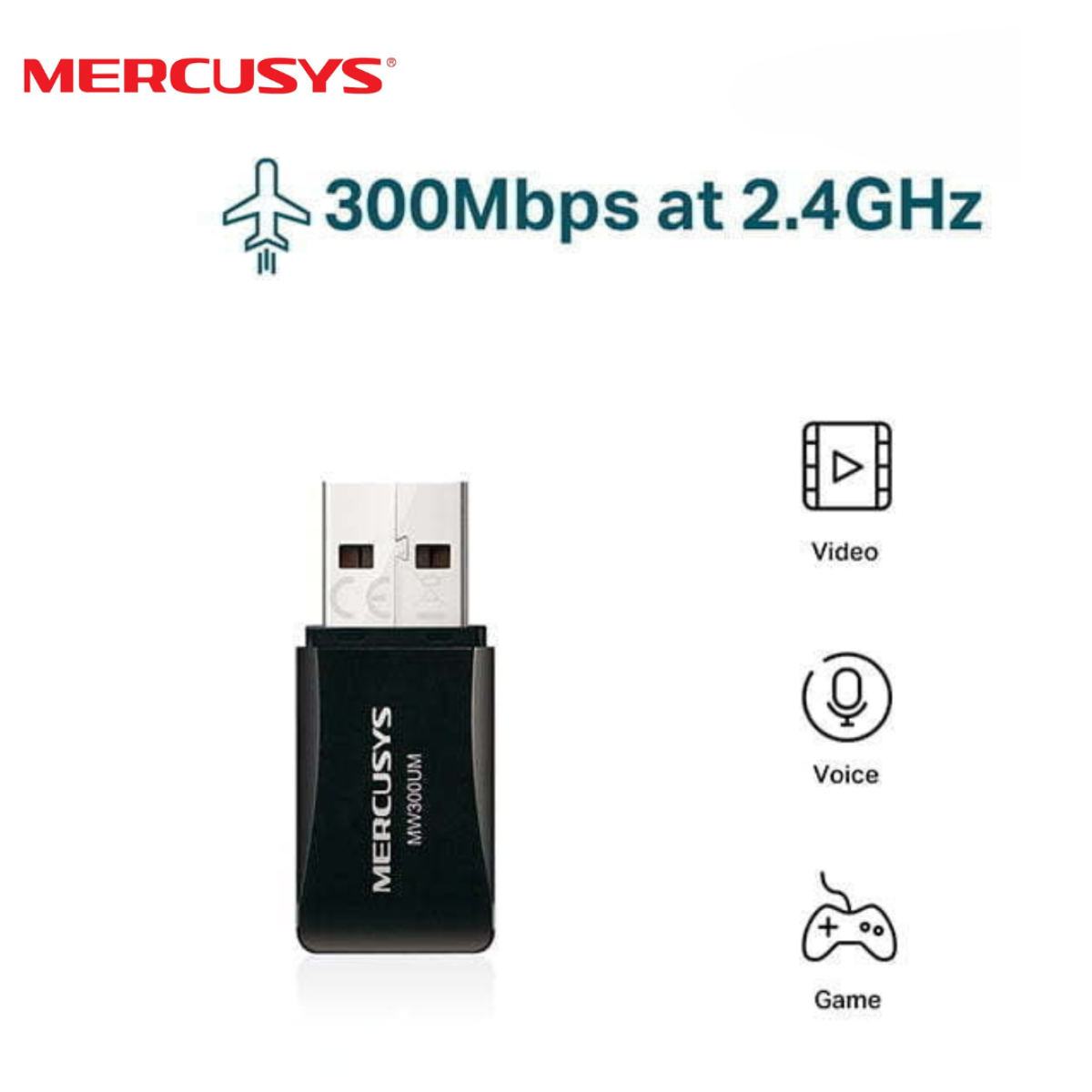 Jual Usb Wifi Adapter Mercusys Mw300um N300 Wireless N Mini Dongle Wifi ...
