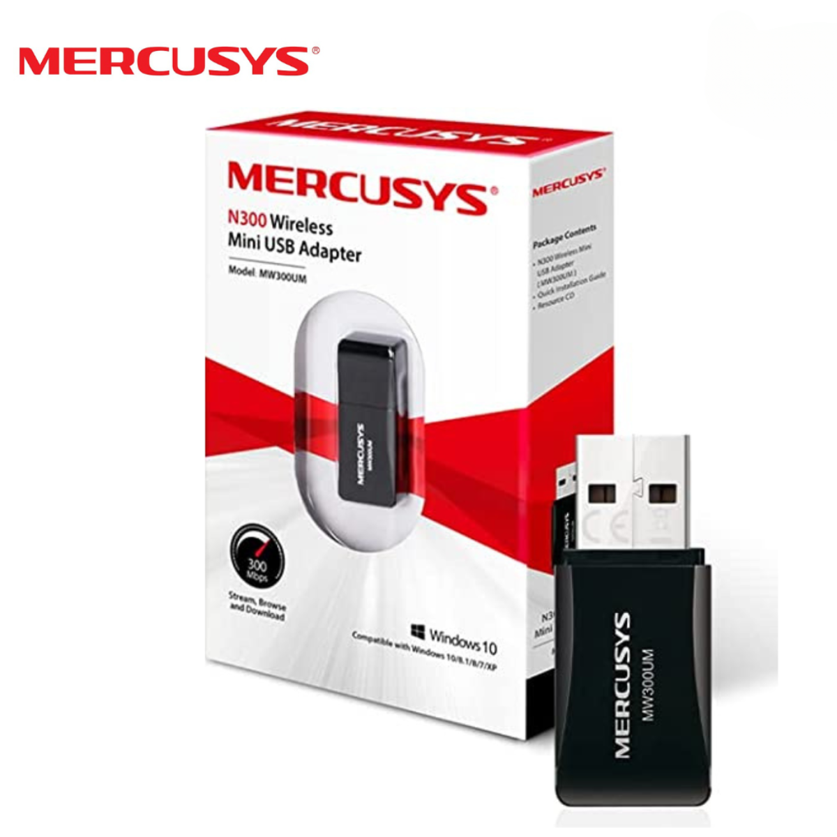 Jual Usb Wifi Adapter Mercusys Mw300um N300 Wireless N Mini Dongle Wifi ...