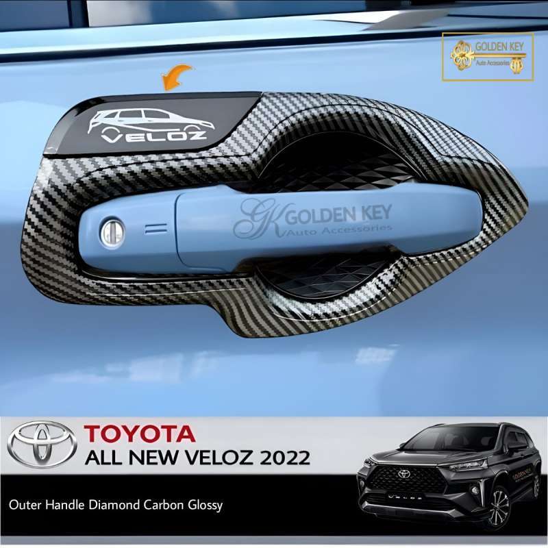 Jual Outer Handle All New Veloz 2022 Mangkok Pintu Diamond Carbon Glossy di Seller GOLDEN KEY ...
