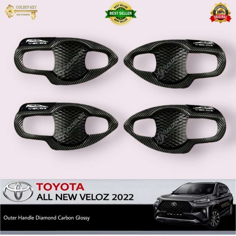 Jual Outer Handle All New Veloz 2022 Mangkok Pintu Diamond Carbon Glossy di Seller GOLDEN KEY ...