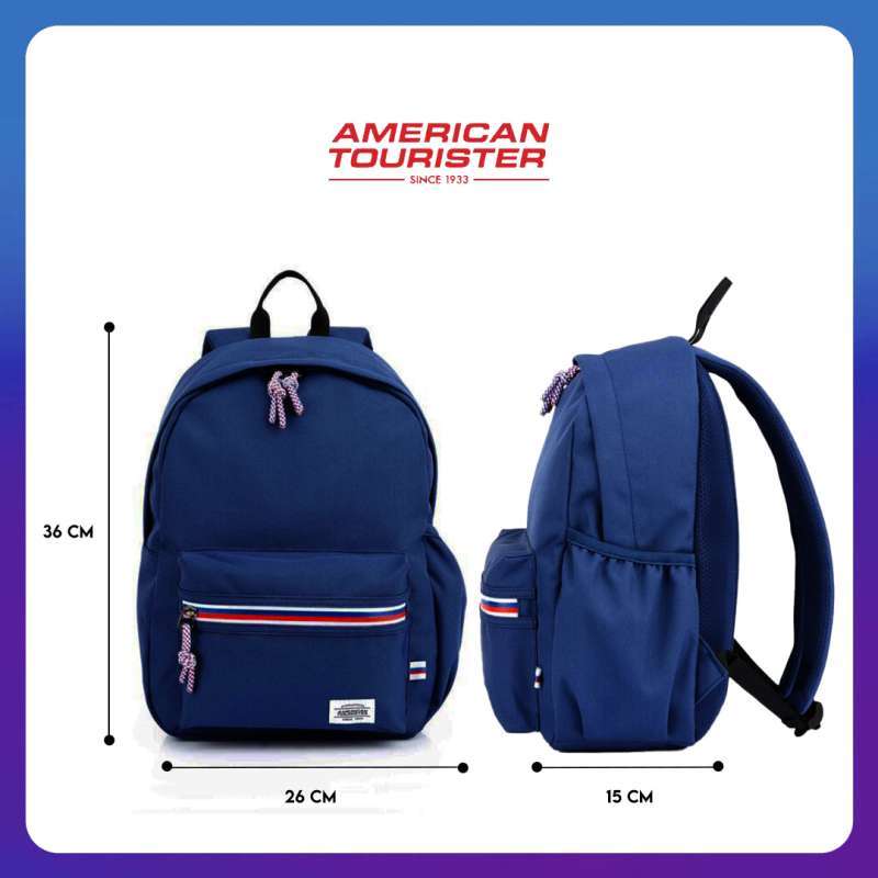 Jual American Tourister Little Carter Backpack M Anti Microbial - Navy ...