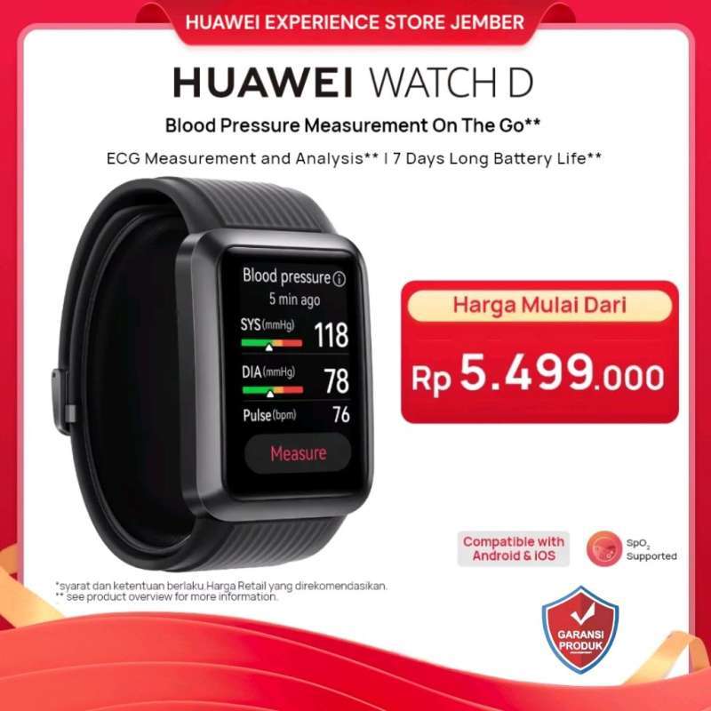 Jual Huawei Watch D Smartwatch | Blood Pressure Measurement | Ecg ...