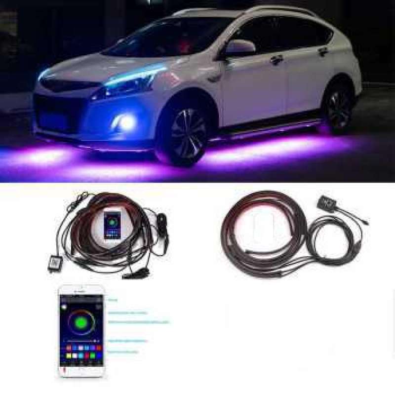 Jual Lampu Kolong Mobil Led Strip Rgb 90/120cm 4pcs Bluetooth Controll ...