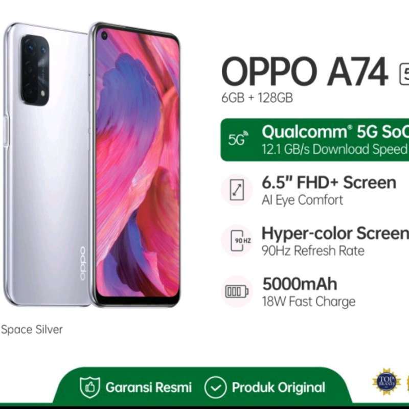 Promo Oppo A74 5g Ram 6/128 Gb Bergaransi Diskon 45% Di Seller Sahabat Phoneshop - Sp Shop ...