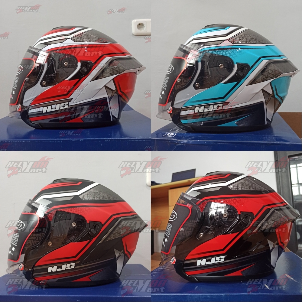Promo NJS KAIROZ DV ZENITH - Helm NJS Half Face NJS ZENITH - S PUTIH ...