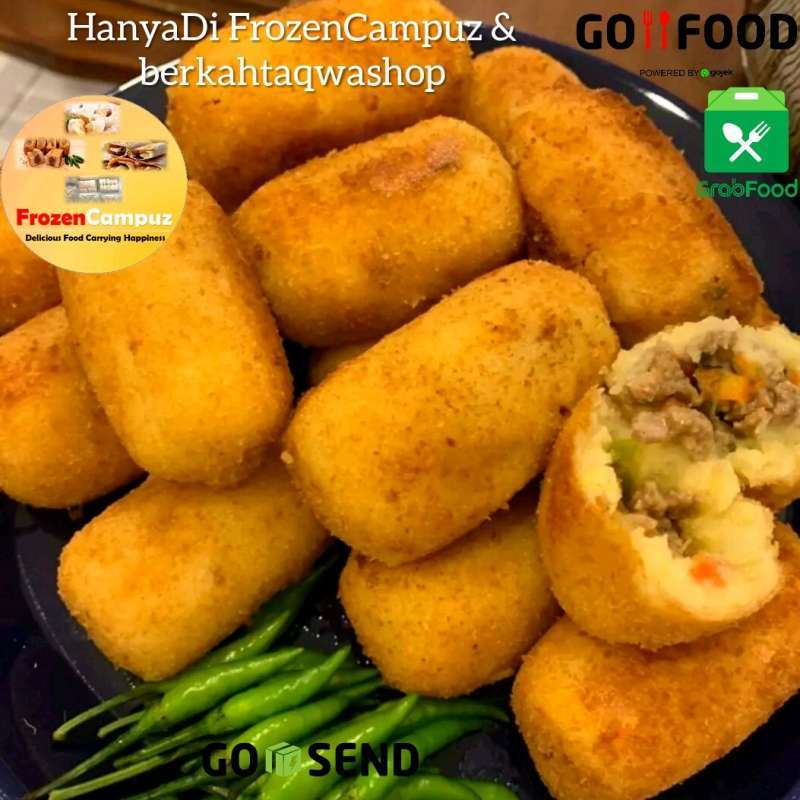 Jual Kroket Daging Kroket Kentang Isi Daging Frozen Per Pak/Kroket ...
