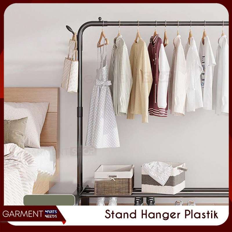 Promo Rak Baju Gantungan Baju Stand Hanger Berdiri Display Butik Bazar ...