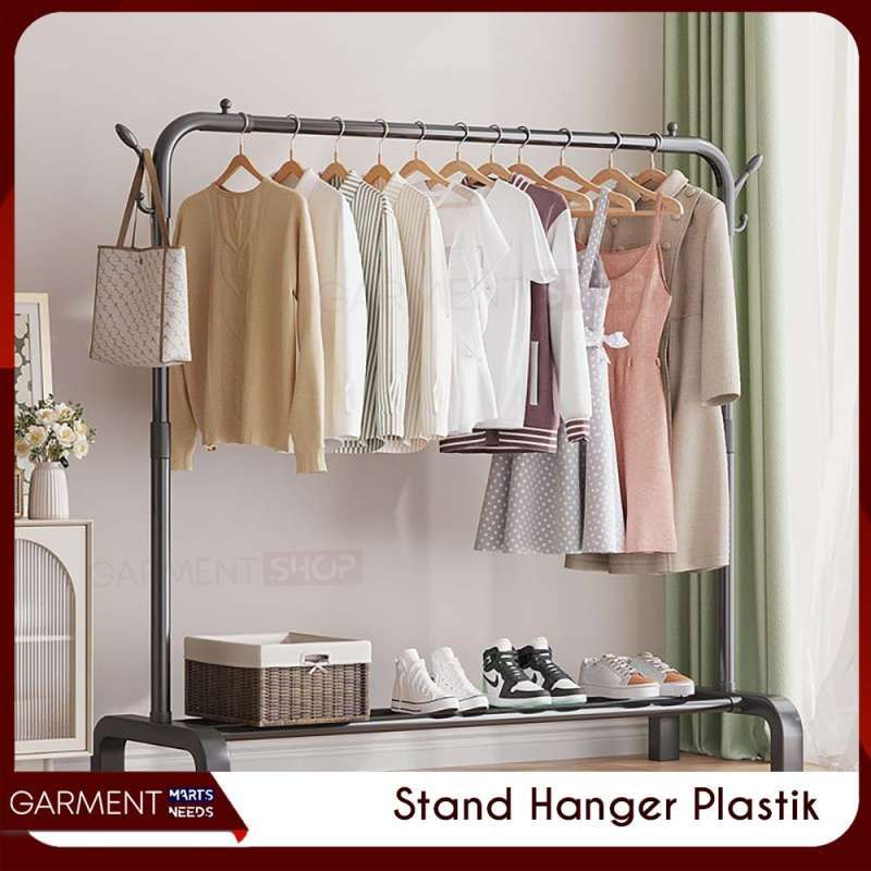 Promo Rak Baju Gantungan Baju Stand Hanger Berdiri Display Butik Bazar ...
