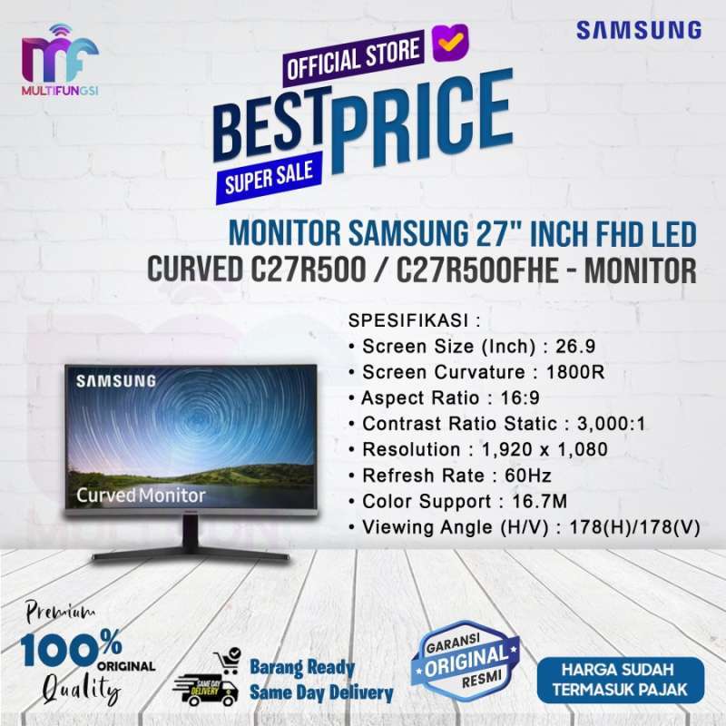 Promo Monitor Samsung 27 Inch C27r500 Fhd Led Curved / C27r500fhe ...