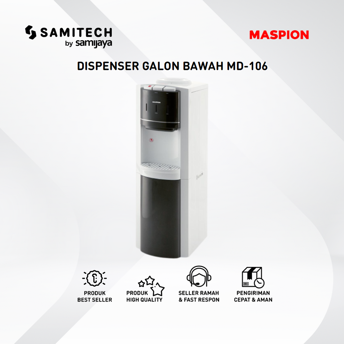 Promo Maspion Md-106 Pas-hnc Dispenser [galon Atas/ 3 Kran] Diskon 6% ...