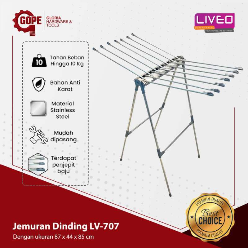 Jual JEMURAN LANTAI LIPAT BAJU DOUBLE WINGS LIVEO LV 707 di Seller Gope Hardware - Sunter Jaya ...
