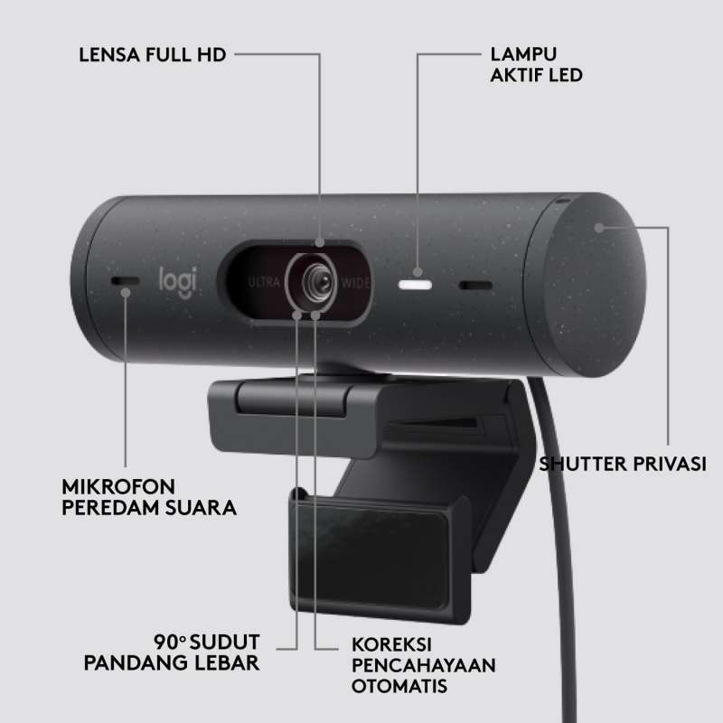 Promo Logitech Brio 500 Webcam Full Hd 1080p Dengan Auto Light ...