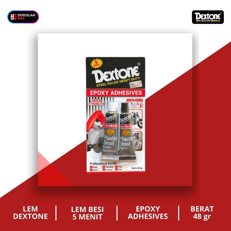 Jual Lem Dextone Plastic Steel Epoxy / Lem Besi 5 menit - Harga Per ...