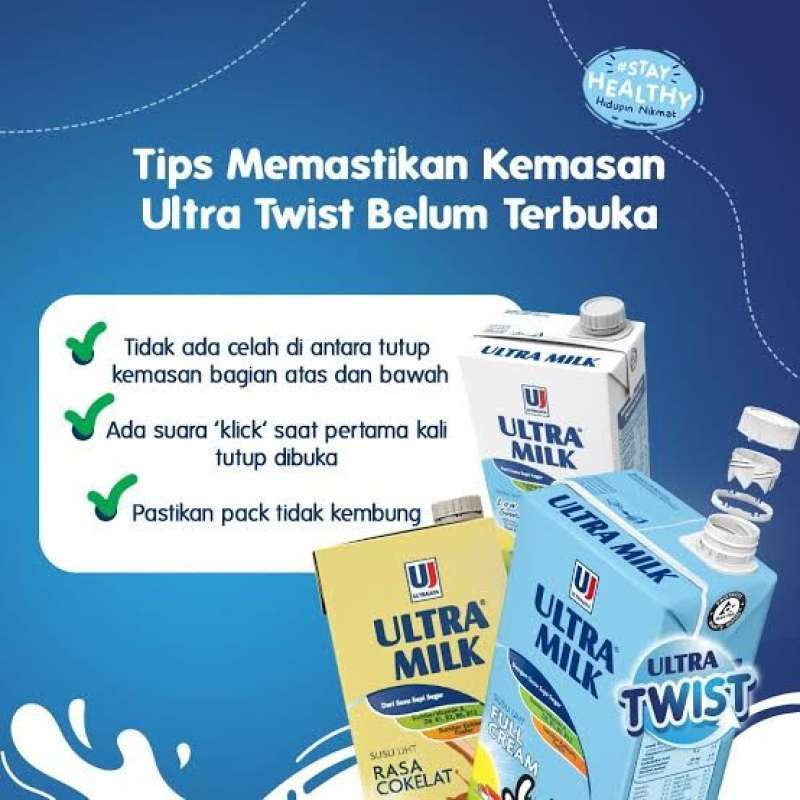 Jual Susu Ultra Milk Kotak Uht Rasa Full Cream | Plain - 1000 Ml | 1 Liter (kemasan Satuan) Di ...