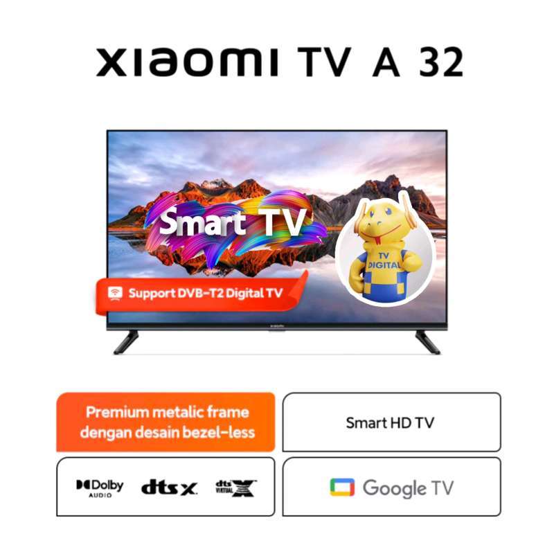 Jual Xiaomi Tv A2 32 Inch Smart Hd Android 11 Digital Tv L32m7 Garansi ...