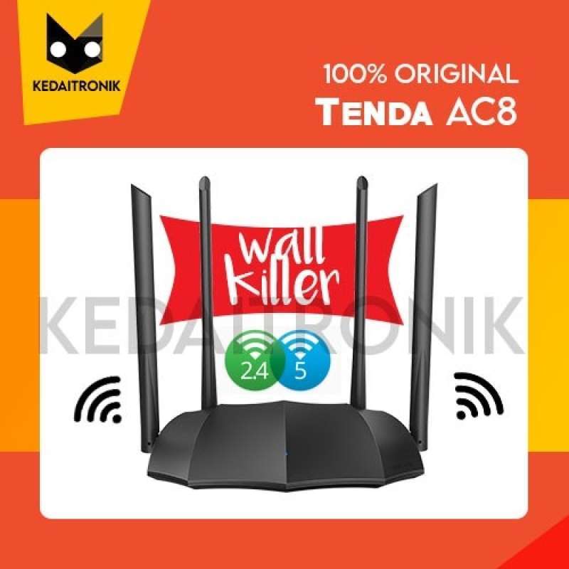 Promo TENDA AC8 DUALBAND ROUTER REPEATER AC1200 GIGABIT PORT Diskon 33% ...