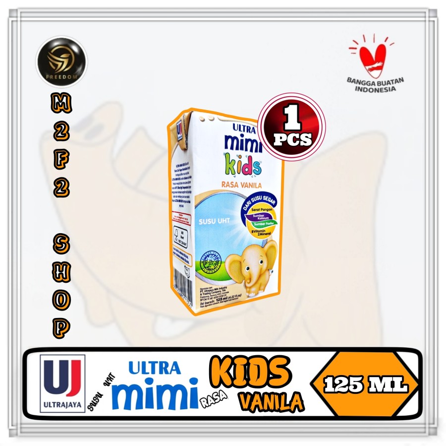 Promo Susu Ultra Mimi Kids Kotak UHT Rasa Vanila | Vanilla - 125 ml ...