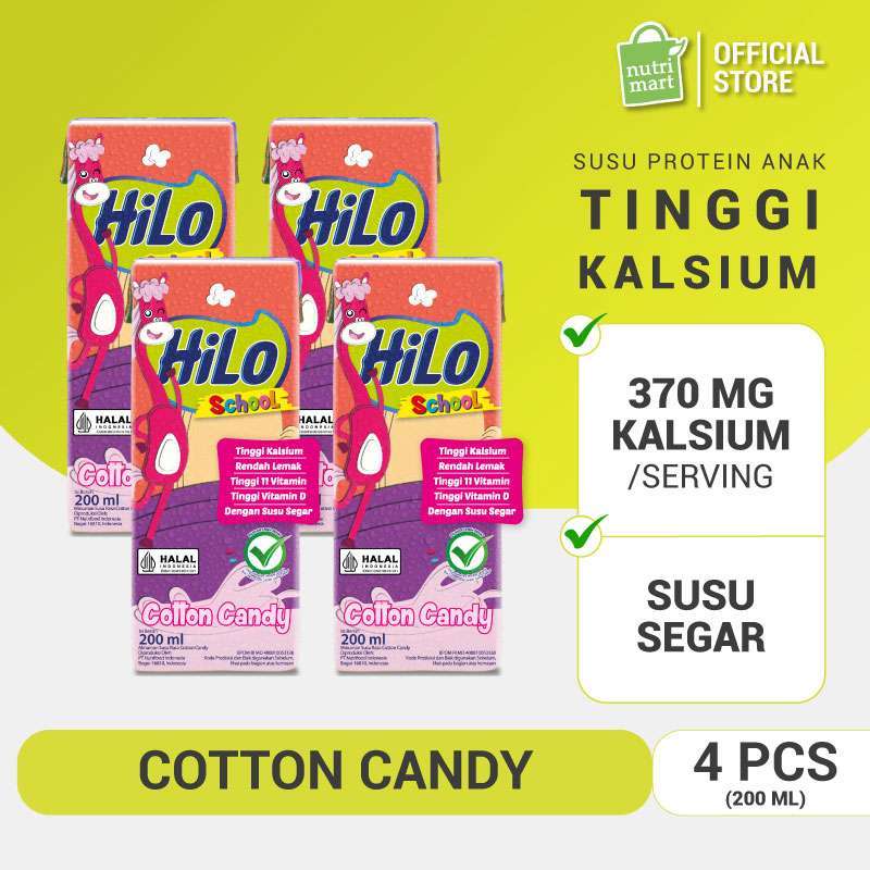 Promo Hilo School Cotton Candy Ready To Drink 200ml - Susu Siap Minum ...