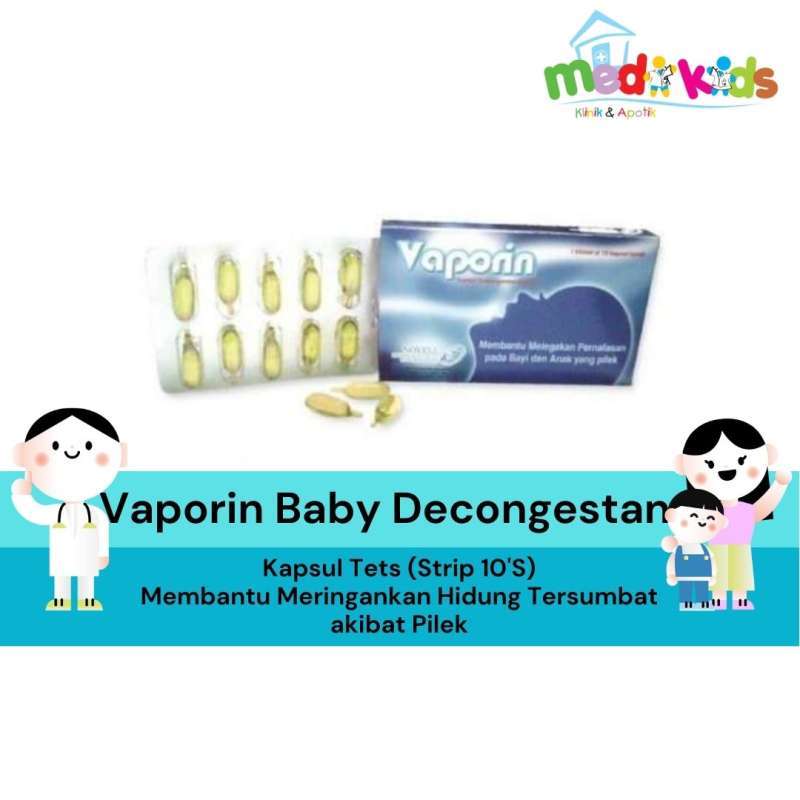 Jual Vaporin Baby Decongestan Kapsul Obat Hidung Tersumbat Bayi Pilek ...